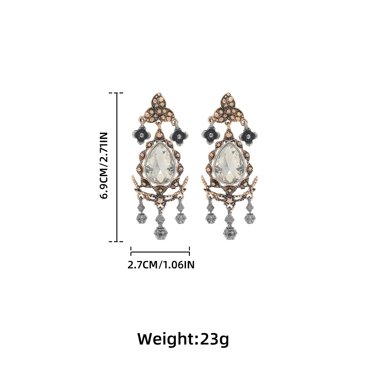 ZA欧美简约复古夸张长款水滴多层耳环时尚耳饰波西米亚风跨境货源-阿里巴巴