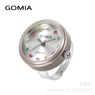 GOMIA戒指表新款彩钻韩版时尚小巧迷你手指表学生可生活防水手表-阿里巴巴