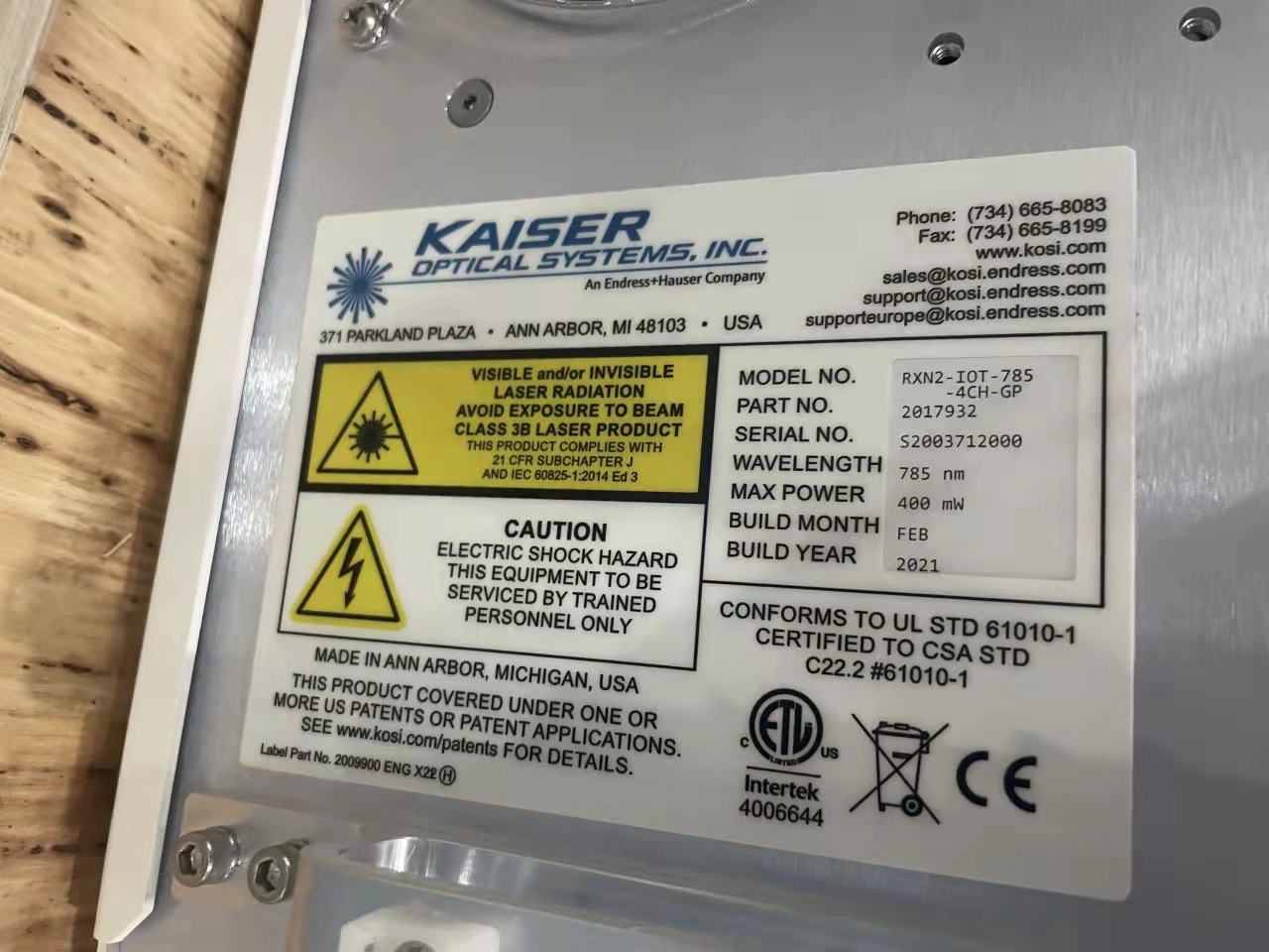 凯撒光学 拉曼光谱分析仪KAISER RAMAN RXN2-IOT-785-4CH-GP 议价-阿里巴巴