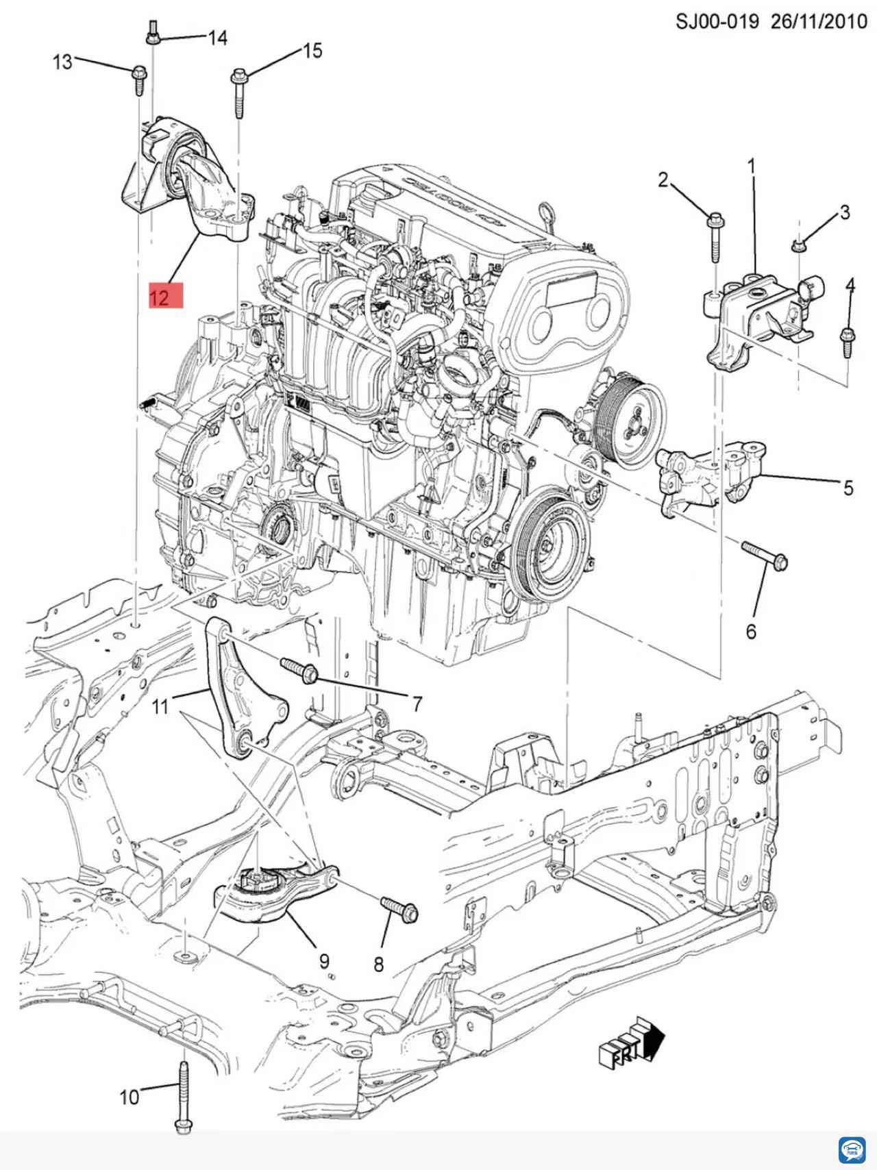 95405220 95190896 95493722适用于雪佛兰爱唯欧左右后机脚胶机爪-阿里巴巴