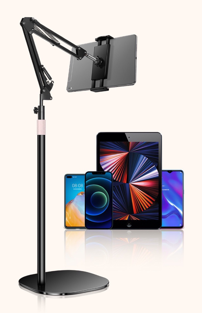 手机落地支架平板伸缩款悬臂直播支架床头追剧懒人升降pad支架-阿里巴巴