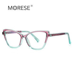 欧美小框眼镜现货2130多彩猫眼防蓝光TR90眼镜架个性ins风镜框女-阿里巴巴