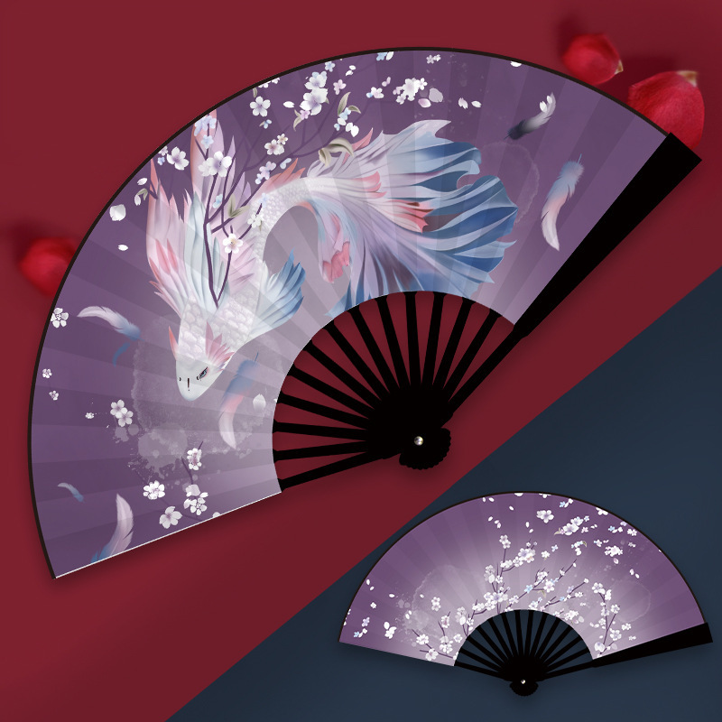 Guochao Chinese ancient fairy hanfu fan Shanhaijing series illustration ...