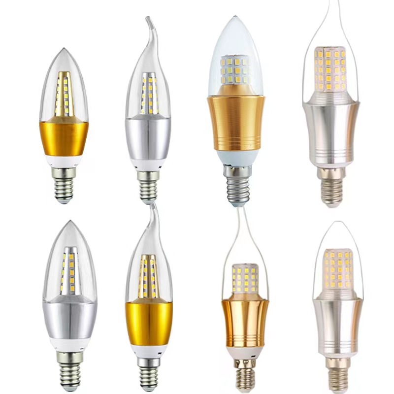 跨境LED蜡烛灯泡尖泡拉尾e14/e27/e12螺口110v-220v三色360°发光-阿里巴巴