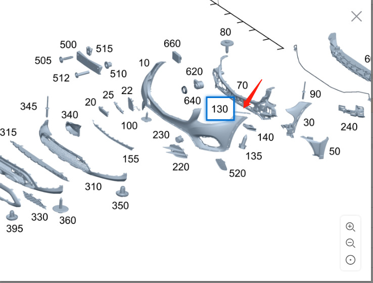 2538856701 2538856801 适用于奔驰W253 GLC260 GLC300 前杠挂卡-阿里巴巴