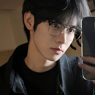 JS602眼镜斯文理工男复古变色近视眼镜防蓝光商务痞帅护目平光-阿里巴巴