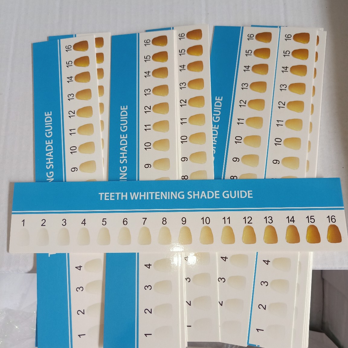 比色卡口腔材料美牙色号对比卡片比色板16色卡片-阿里巴巴