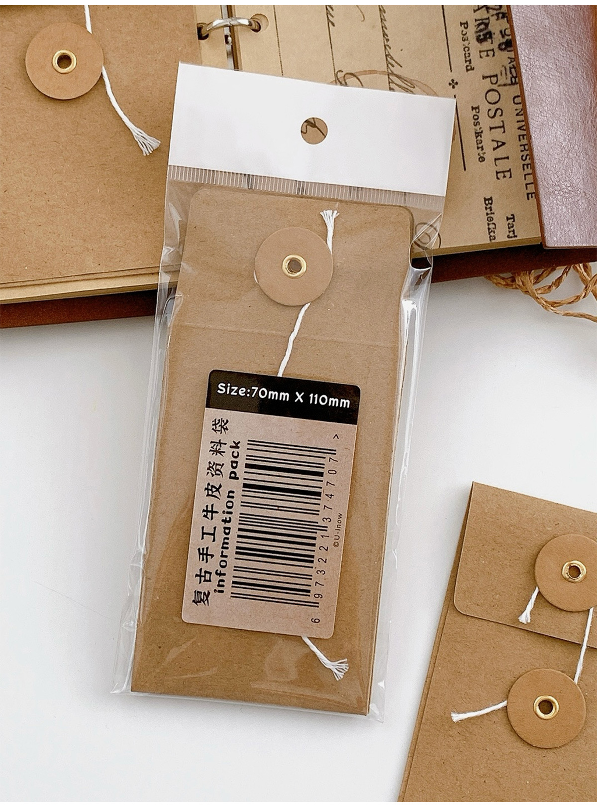 复古手工牛皮资料袋 M5A7配套粘贴收纳袋 档案TN手账本活页本装饰-阿里巴巴