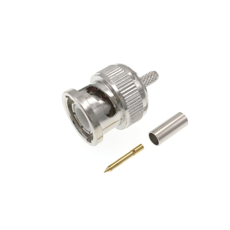 RF同轴连接器BNC公BNC母馈线接头直弯式压接RG316 RG174 LMR100线-阿里巴巴