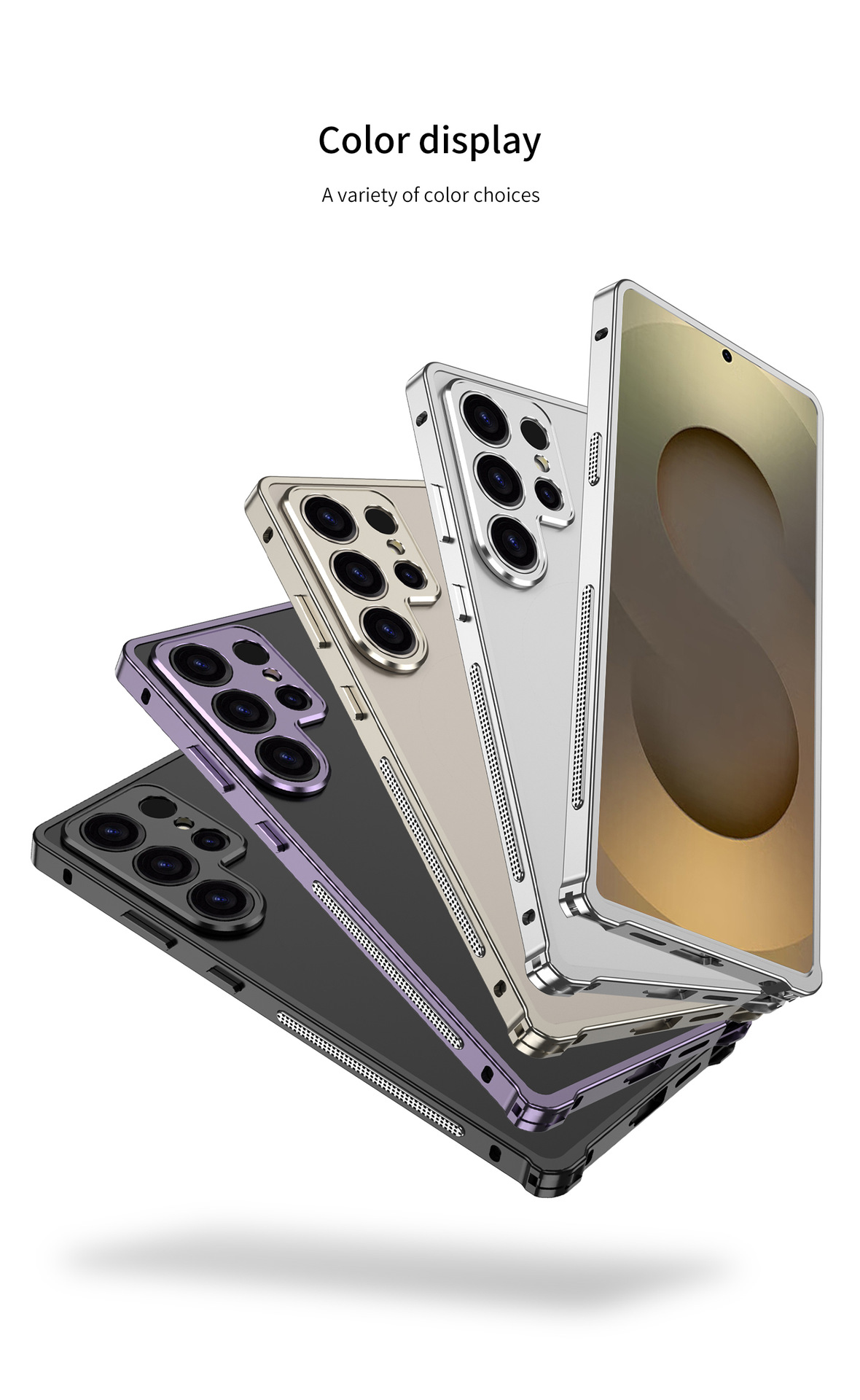 跨境适用三星S25ULTRA海马扣边框手机壳S24U带镜头金属散热保护套-阿里巴巴