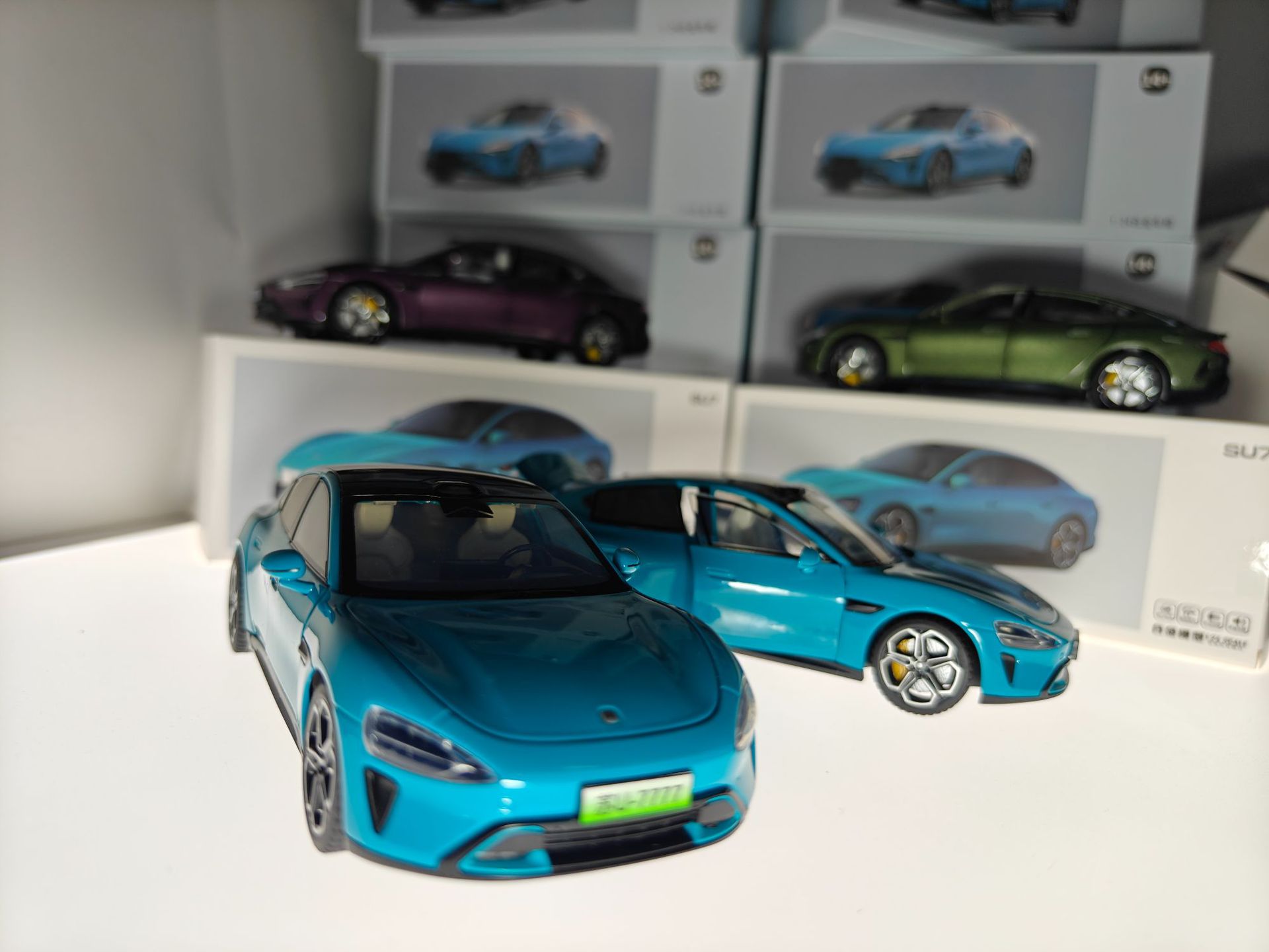 su7车模仿真合金汽车模型轿车跑车新能源电车车收藏赛车赛道版SU7-阿里巴巴