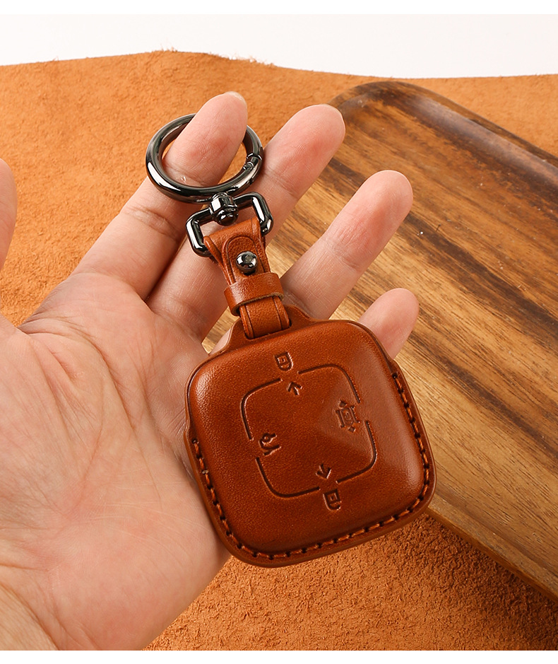 适用极氪001钥匙套真皮ZEEKR极客智能遥控钥匙保护套手工钥匙包壳-阿里巴巴