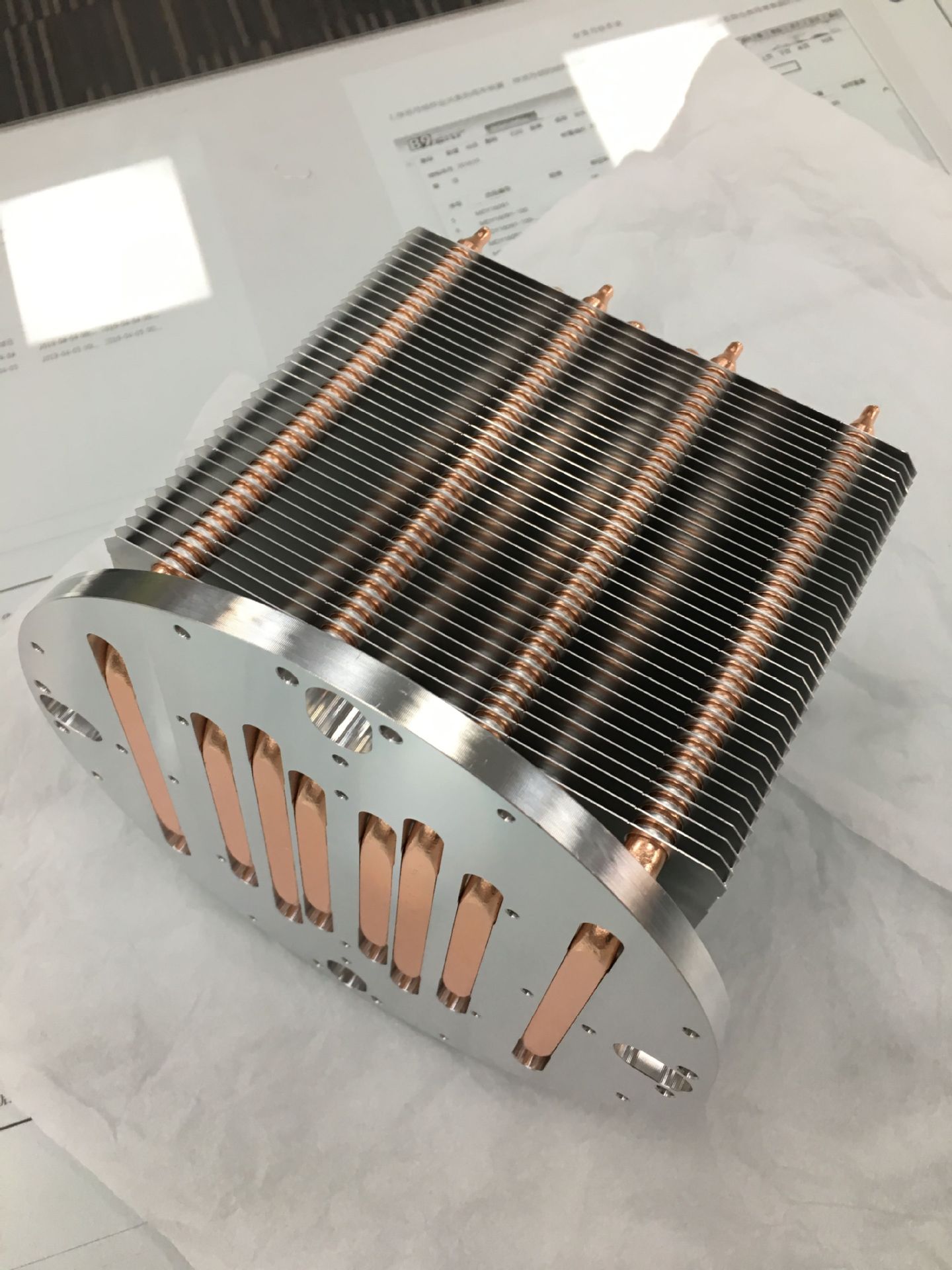 300W LED舞台灯高功率散热器 双塔翅片热管散热模组-阿里巴巴