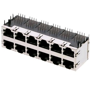 厂家供应Stewart同款多端口堆叠12口2X6 RJ45连接器SS73100-046F-阿里巴巴