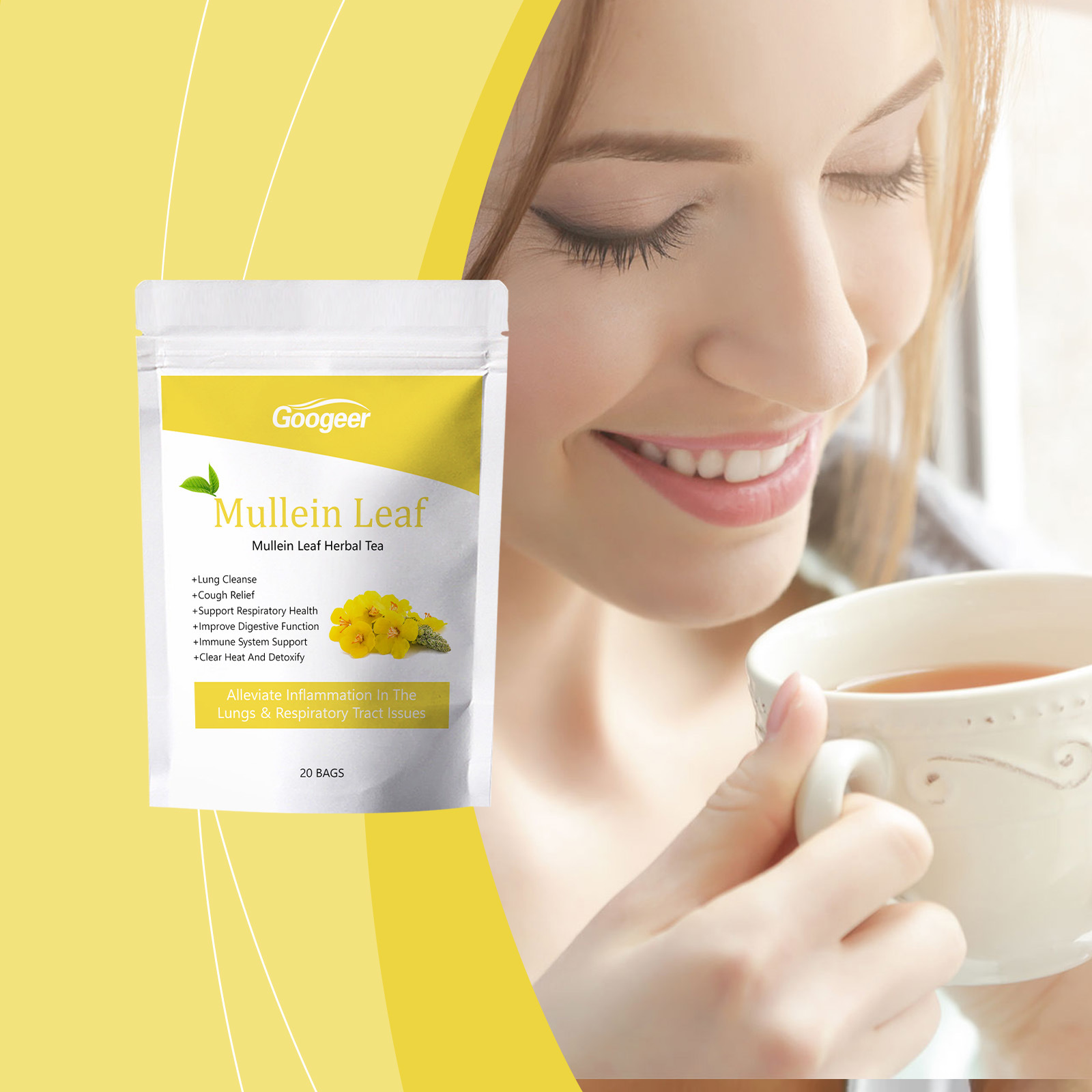 Googeer Mullein Leaf Herbal Tea Body Treatment-阿里巴巴