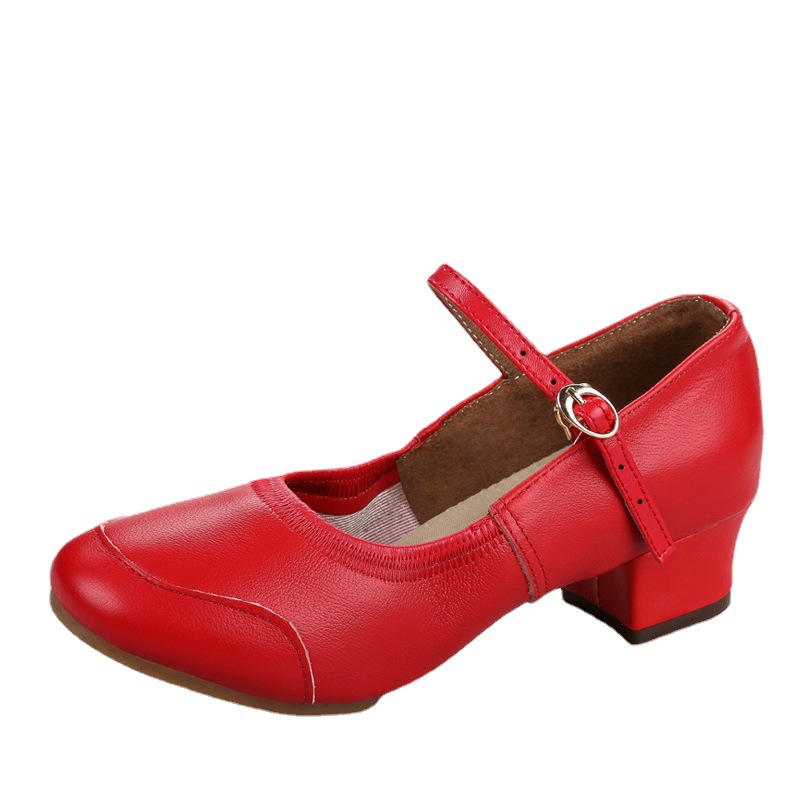 Wholesale women's square dance shoes middle-aged and elderly soft ...