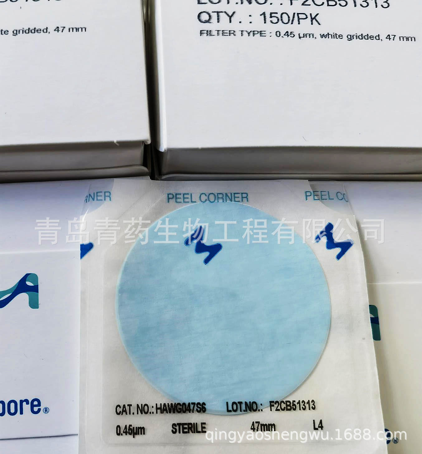 默克S-Pak滤膜, 0.45µm, 47mm 白色网格S-Pak®膜滤器HAWG047S6-阿里巴巴