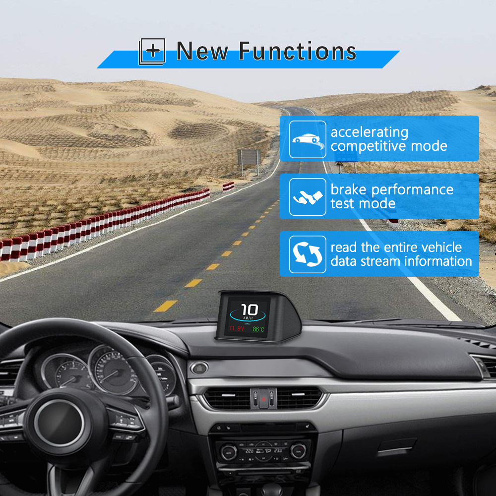 Car OBD Smart Digital Meter 车载HUD 多彩显示屏 辅助平视仪表-阿里巴巴