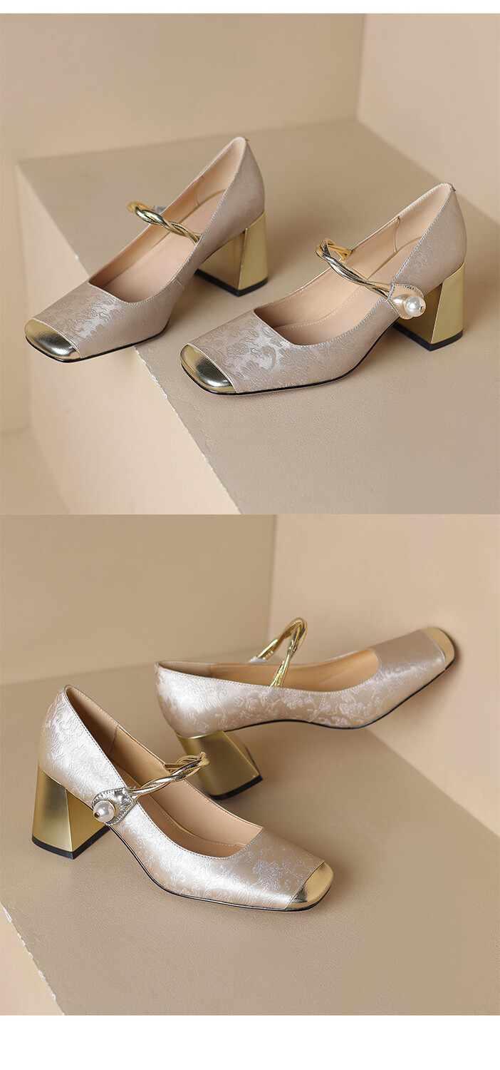 CHIKO Journi Square Toe Block Heels Mary Jane Shoes