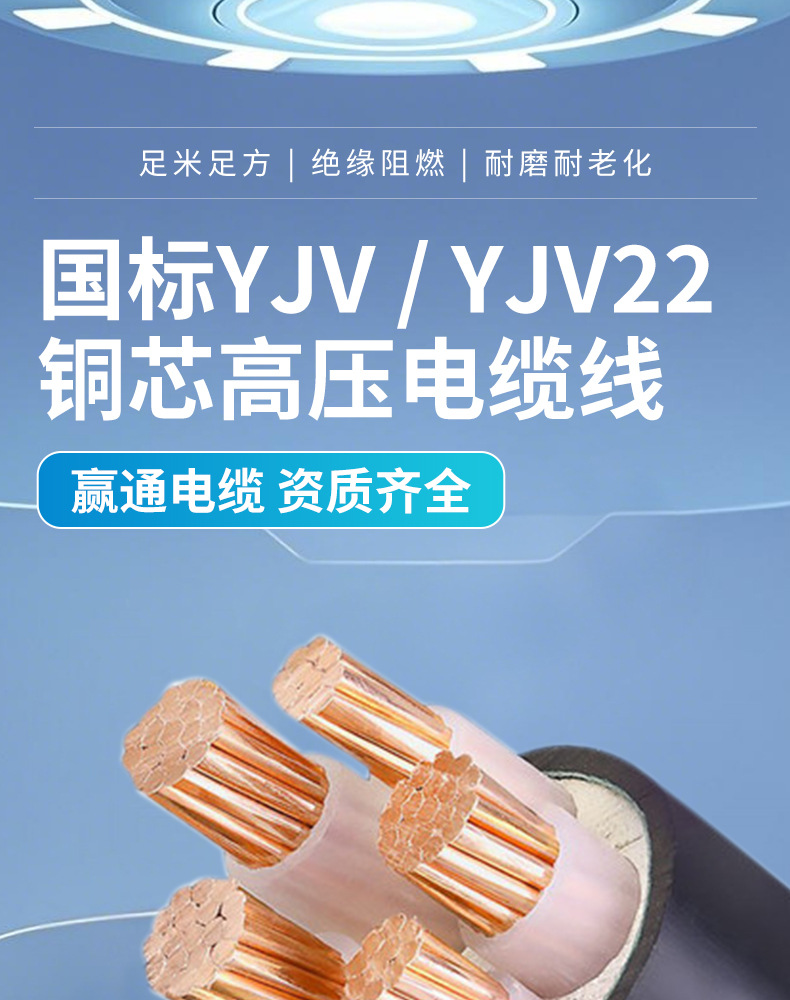 国标yjv2 3 4 5芯2.5/6/10/16/25平方阻燃铜芯国标三相四线电缆线-阿里巴巴