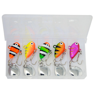路亚套装VIB复合旋转亮片铅鱼10g/16g/28g 5只装拟饵假饵渔具-阿里巴巴