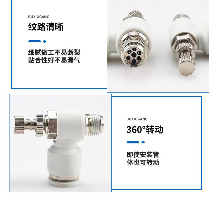 直销塑料螺纹限流调速阀气管气动快速接头单向节流阀SL6-M5 10-02-阿里巴巴