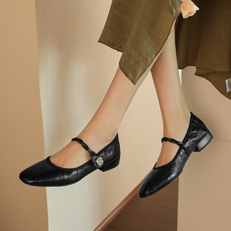 CHIKO Bricio Square Toe Block Heels Mary Jane Shoes