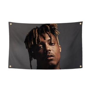 速卖通跨境挂毯 Juice WRLD flag卧室装饰背景布100D涤纶四角铜扣-阿里巴巴