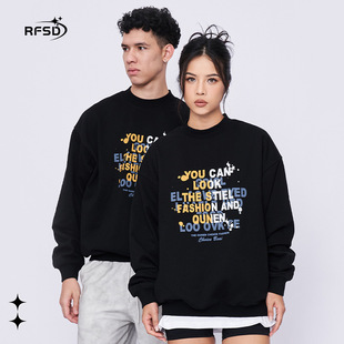 RFSD男装|2024秋冬重磅美式街头潮牌印花圆领卫衣宽松加厚卫衣男-阿里巴巴