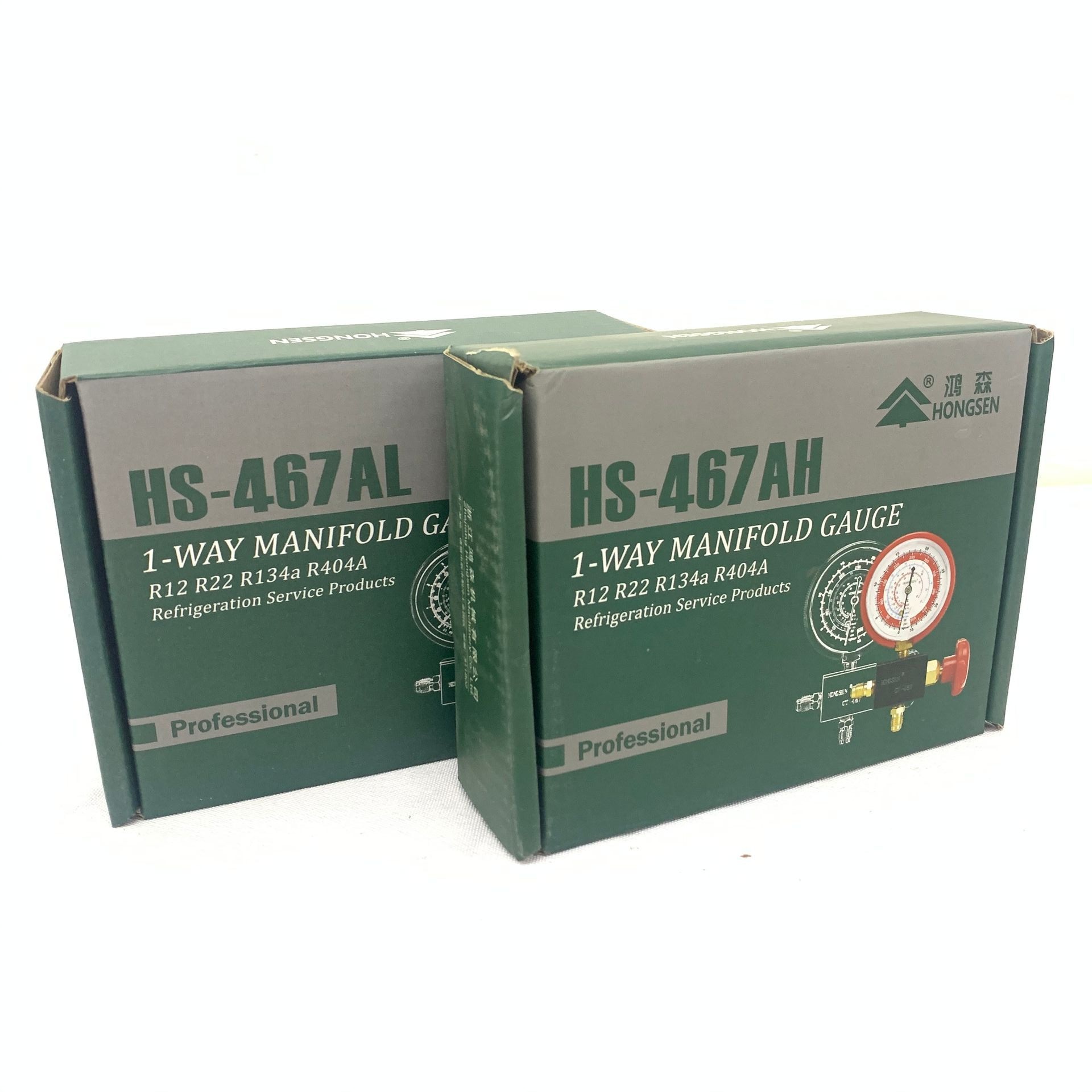 鸿森HS-467AL AH加液表 冷媒压力表 制冷剂加氟表 氟氯昂雪种单表-阿里巴巴
