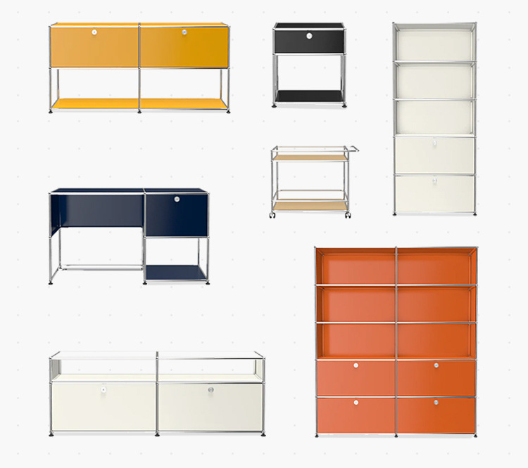 中古usm模块柜子客厅卧室床头柜现代简约收纳柜网红ins储物柜边柜-阿里巴巴