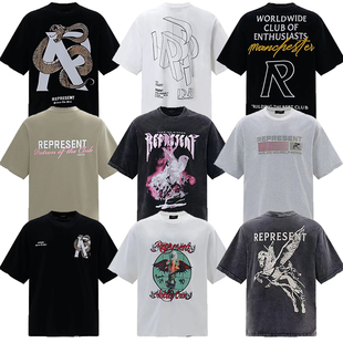 REPRESENT REP美式潮牌重磅纯棉宽松短袖高街情侣水洗做T恤男女夏-阿里巴巴