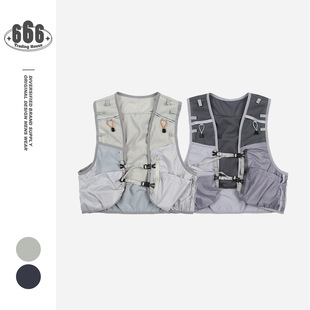 Shibuya Element夏季户外机能钓鱼马甲男女背心工装跑步外套F5202-阿里巴巴