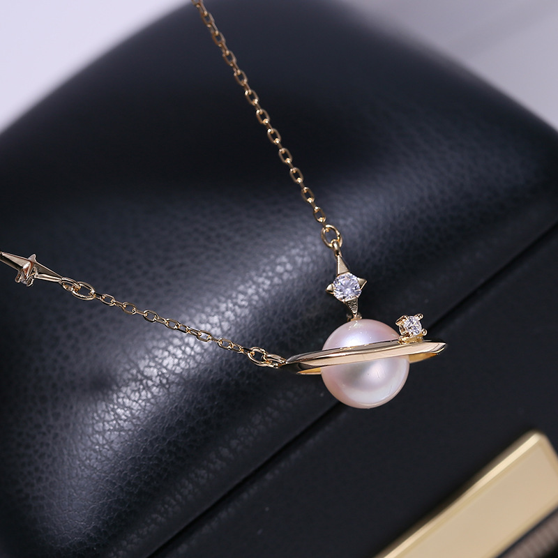 DIY配件 S925纯银珍珠吊坠空托 时尚立体项坠套链银托8-9mm-阿里巴巴