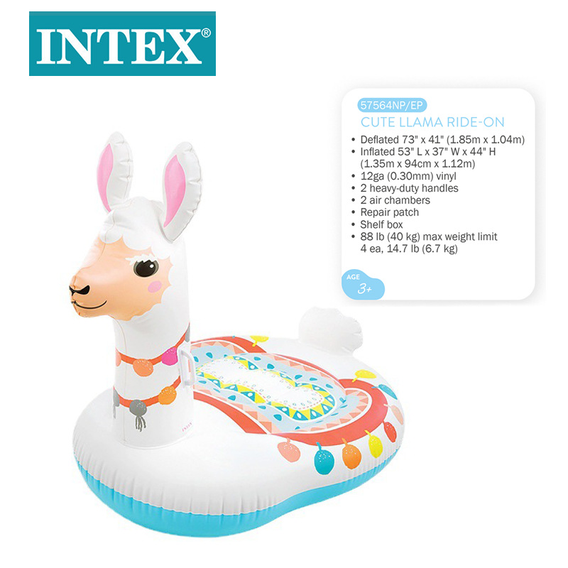 INTEX原装儿童水上充气动物坐骑成人戏水浮排网红浮床游泳玩具-阿里巴巴