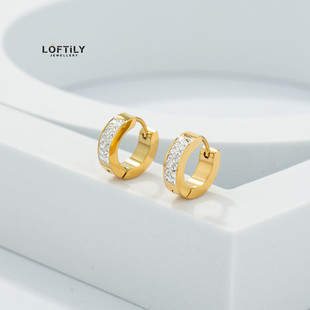 LOFTILY女款小众ins风时尚圆形耳环饰品批发多款不掉色轻奢高级感-阿里巴巴