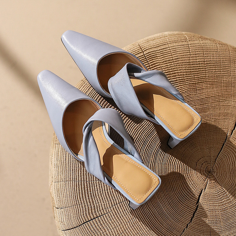 CHIKO Astrid Square Toe Chunky Heels Clogs/Mules Shoes