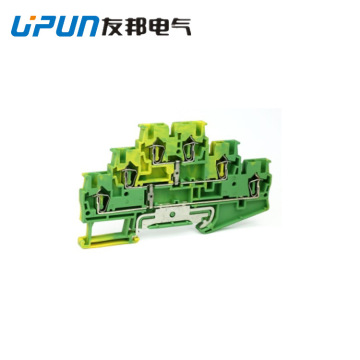上海友邦电气UJ5-2.5/2-2JD 笼式弹簧三层接地型接线端子快速接线-阿里巴巴