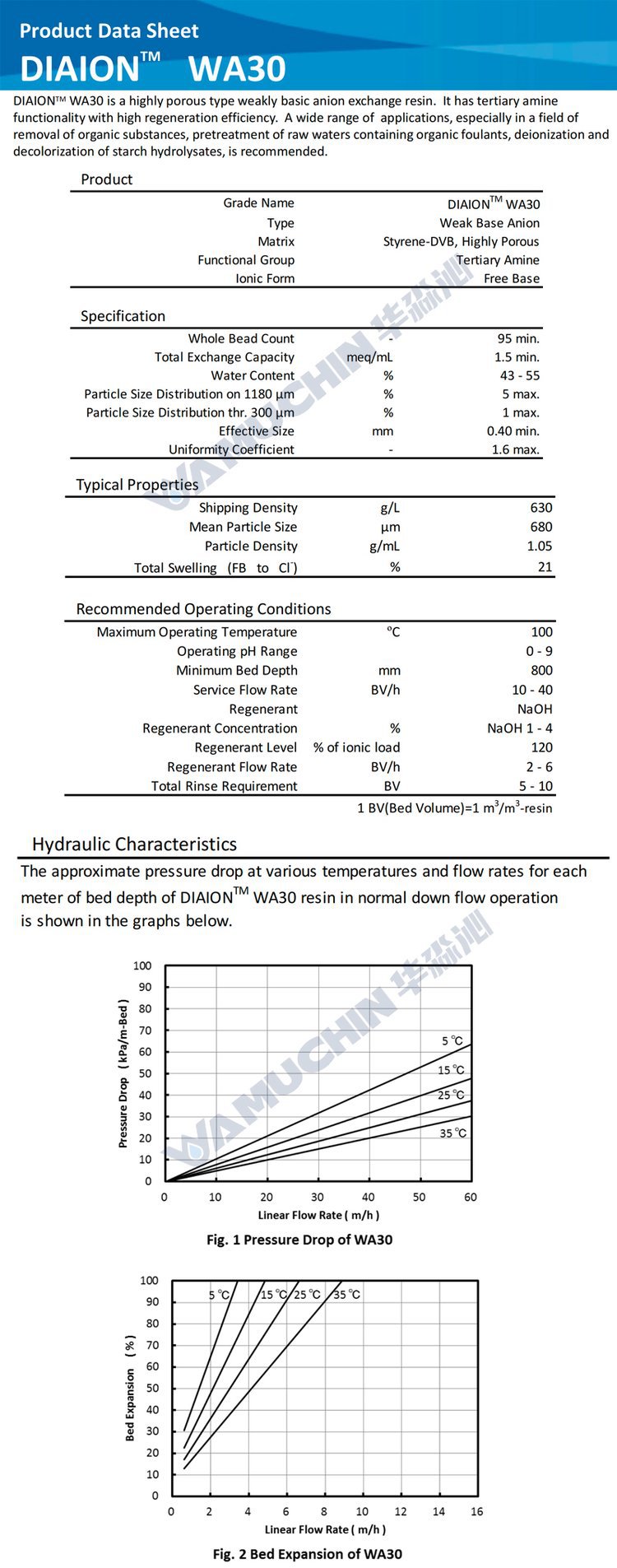 DIAION日本三菱WA30 弱碱性阴离子交换树脂 原装正品高再生率-阿里巴巴