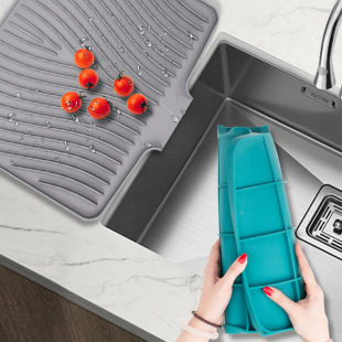 Foldable Silicone Dish Drying Drain Pad Kitchen Pans-阿里巴巴