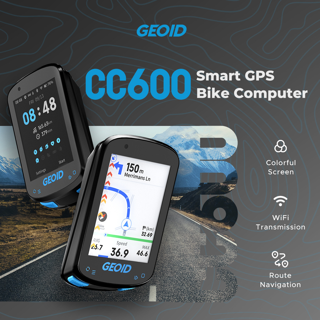Geoid CC600自行车码表 极遨彩屏英文智能骑行速度里程表箭头导航-阿里巴巴