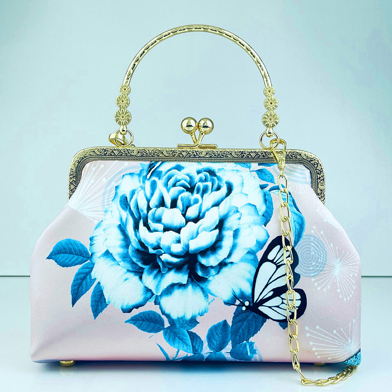 New Chinese cheongsam bag printed female bag restoring ancient ways is ...
