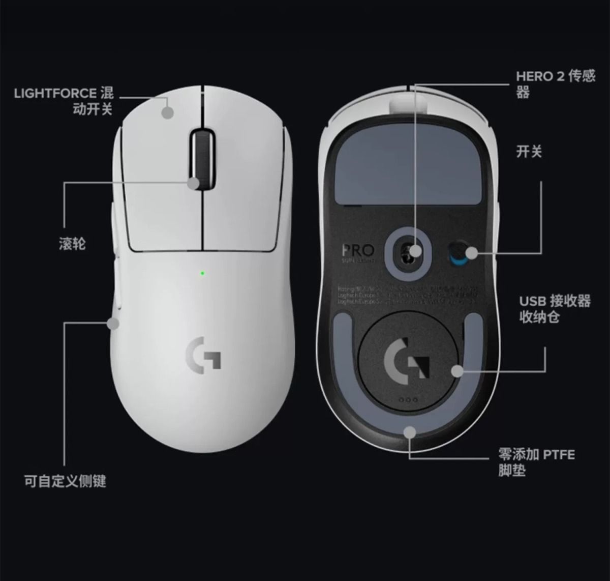 罗技GPW3代无线游戏鼠标电竞专用双模gprox3狗屁王轻量化gpw三代-阿里巴巴