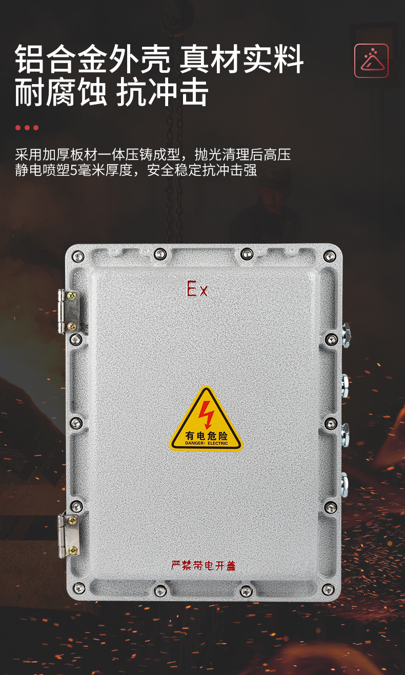 实力工厂BJX防爆接线箱IP66增安型隔爆型不锈钢铝合金端子防爆箱-阿里巴巴