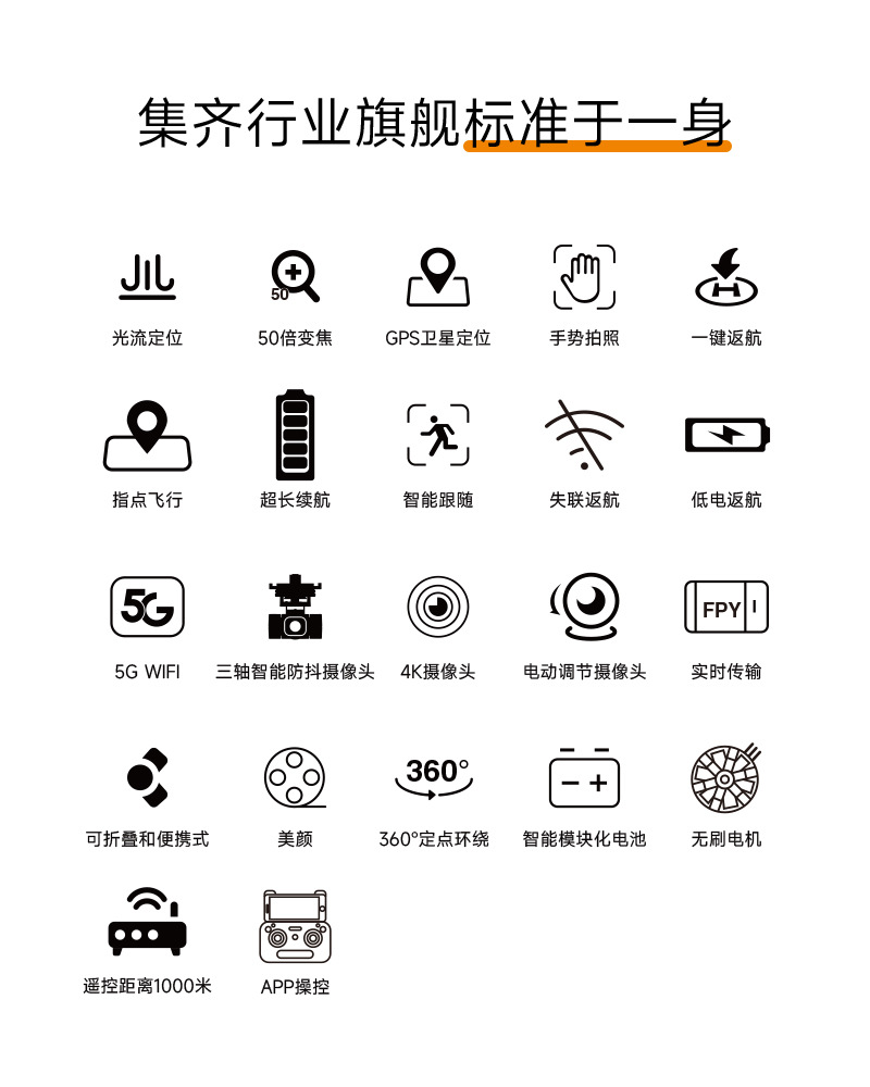 F186 无刷GPS定位折叠无人机机械三轴增稳云台高清专业航拍飞行器-阿里巴巴