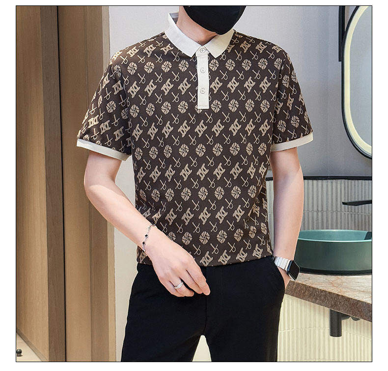 夏季新款短袖-olo衫男士潮流时尚翻领半袖T恤休闲百搭男装-L836-阿里巴巴