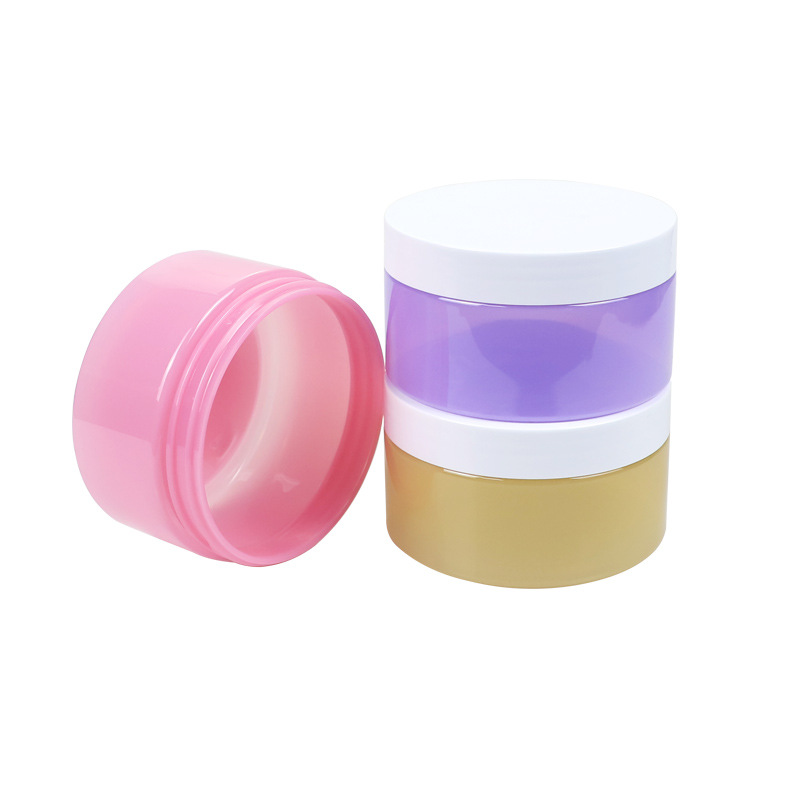 PET罐塑料膏霜罐透明广口瓶彩色密封罐化妆品包材塑料面霜分装罐-阿里巴巴