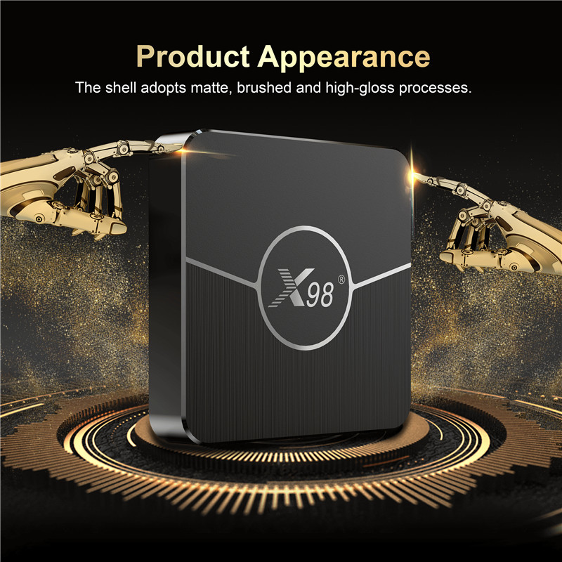 X98 PLUS 机顶盒S905W2 安卓11.0 双频WiFi带蓝牙TVBOX电视 盒子-阿里巴巴