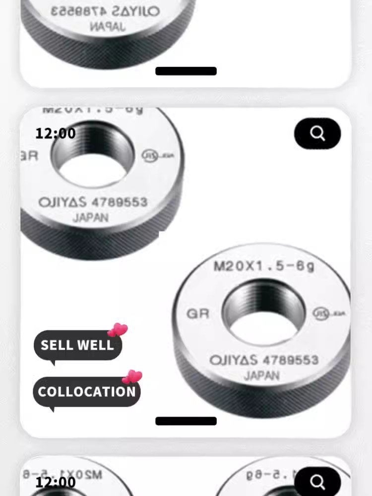 日本OJIYAS 美制螺纹塞规 No.12-24UNC 1/4-28UN通止规 现货直发-阿里巴巴