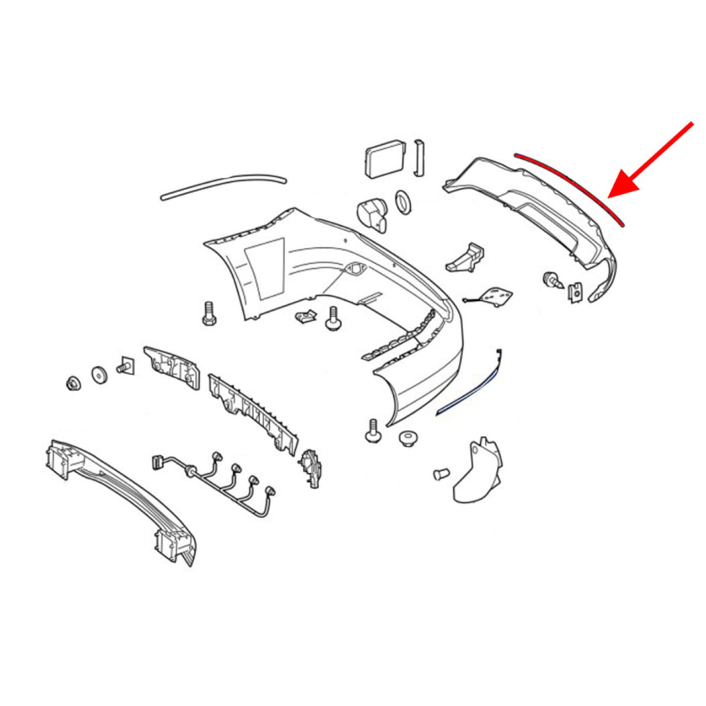 2048850421适配奔驰C级后杠电镀条饰条08-10保险杠饰条2048850921-阿里巴巴